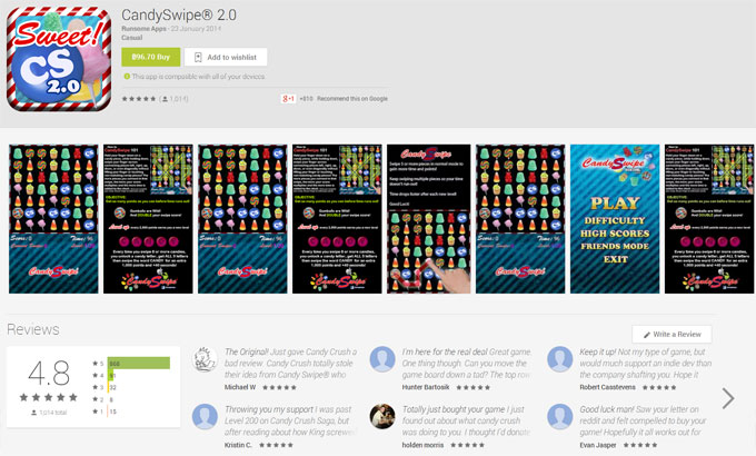 ดราม่าบังเกิด เมื่อ Candy Crush ไปลอกเกม Candy Swipe แถมบีบให้ถอดออกจาก ...