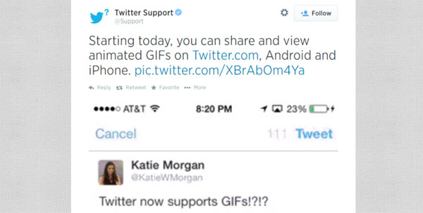 Twitter เปิดให้แนบภาพ GIF Animation ดุ๊กๆ ดิ๊กๆ บน timeline แล้ว ...