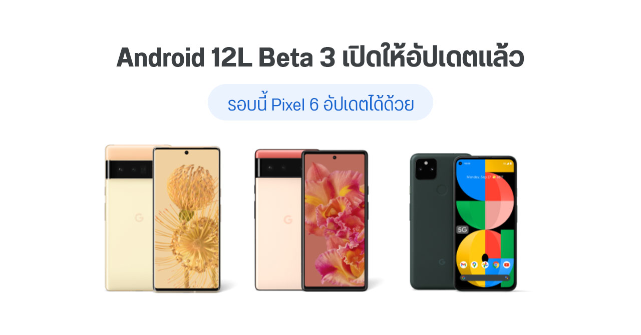 Android 12L Beta 3 ออกแล้ว รอบนี้ Pixel 6 และ 6 Pro อัปเดตได้ด้วย | DroidSans