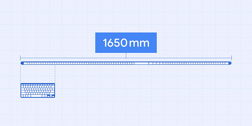 Google เปิดตัว Gboard แบบแท่ง วางปุ่มเรียงกันเป็นแถวเดียว ยาว 1.65 เมตร ...