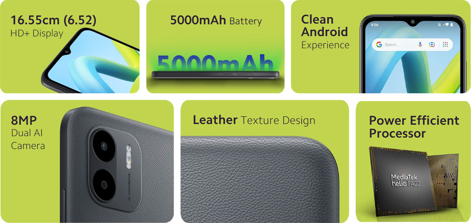 สเปค Redmi A1 มาพร้อม Android 12 Go edtion ในราคา 2,990 บาท | techfeedthai