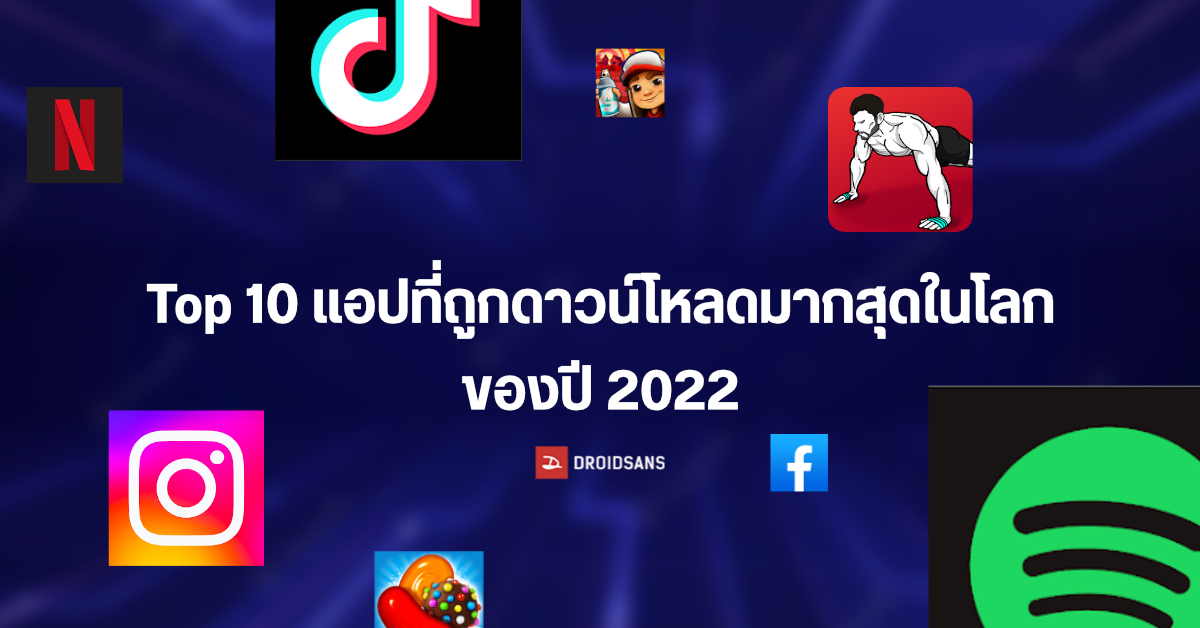 10 อันดับ แอปมือถือที่มีการดาวน์โหลดมากที่สุดในโลก ปี 2022 ทั้ง Android Ios Droidsans 0178