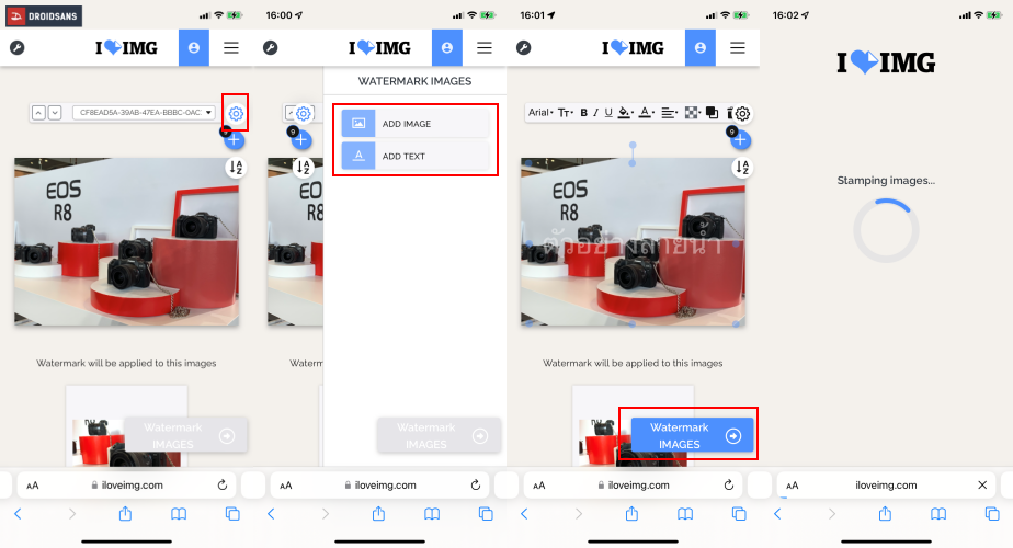 TIPS | วิธีใส่ลายน้ำทีละหลายรูป ทำได้ทั้งในมือถือ และในคอมฯ ไม่ต้องโหลดแอป ด้วย iLoveIMG | DroidSans